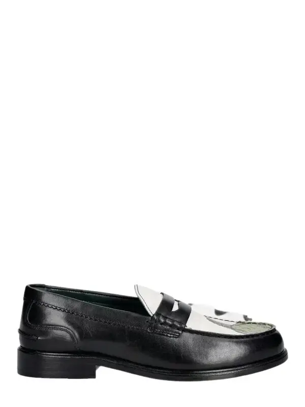 Clarks Craftmaster Graphic-print Leather Loafers - Black