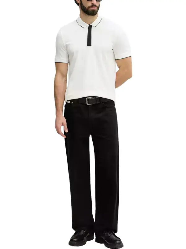 Armani Exchange Logo-tape Polo Shirt - White