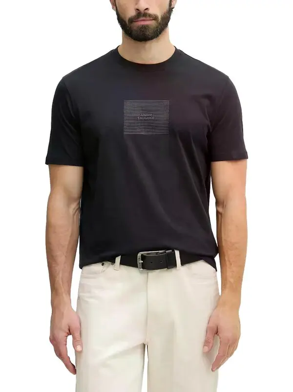 Armani Exchange Logo-print Crew-neck T-shirt - Blue