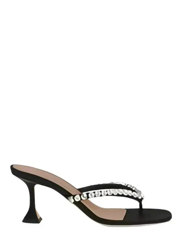Amina Muaddi Gigi Crystal-embellished Sandals - Black