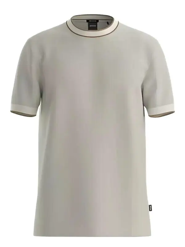 BOSS Structured Cotton T-shirt - Neutrals