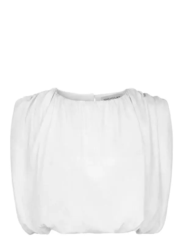 NICHOLAS Nadira Crinkled Texture Sleeveless Top - White