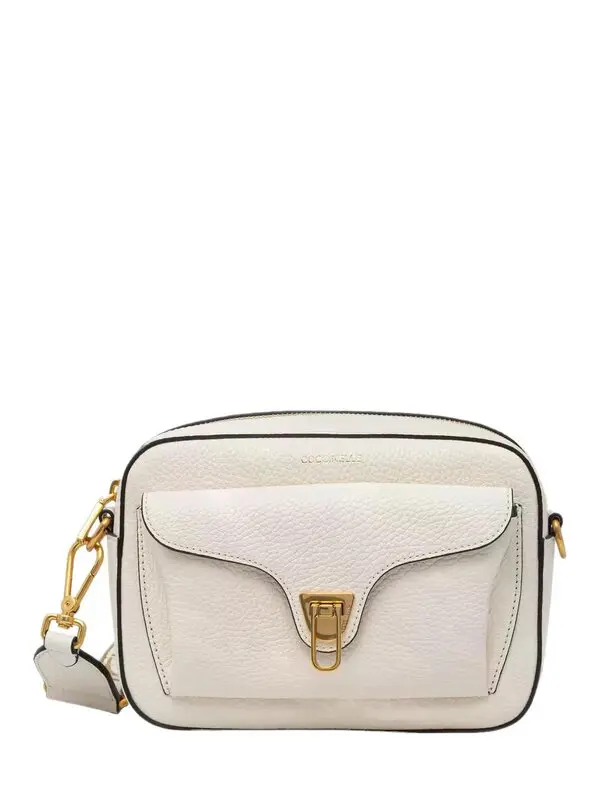 COCCINELLE Pebbled-leather Crossbody Bag - Neutrals