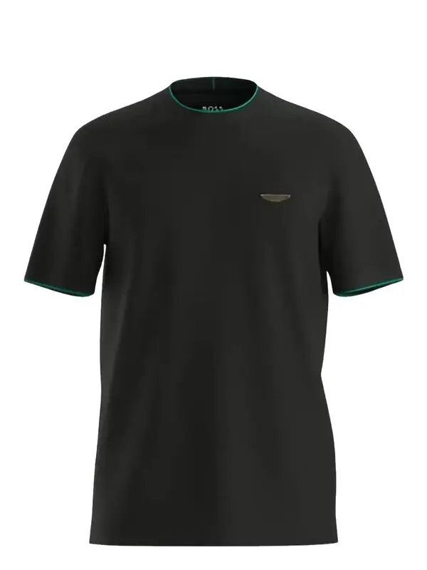 BOSS Logo-plaque Tipped T-shirt - Black