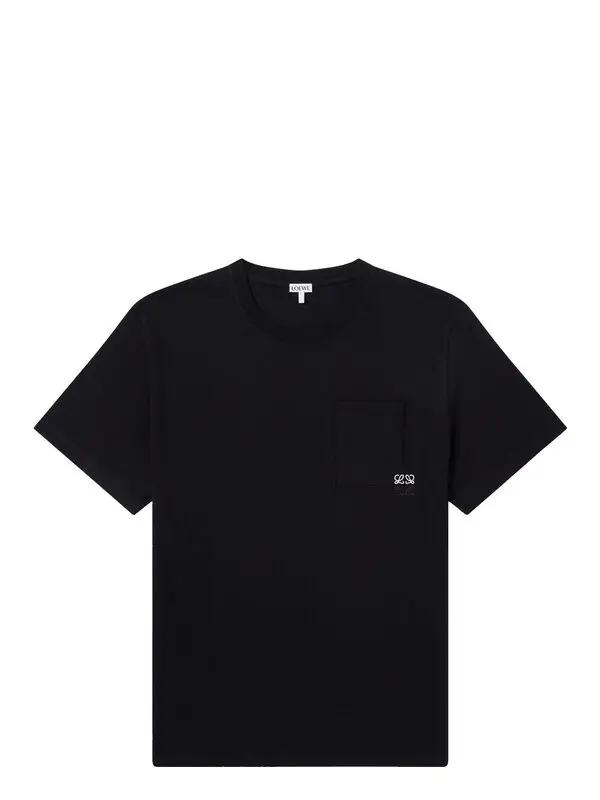 Loewe Anagram-embroidered Cotton-jersey T-shirt - Black