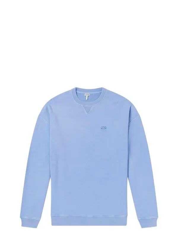 Loewe Embroidered Cotton Sweatshirt - Blue