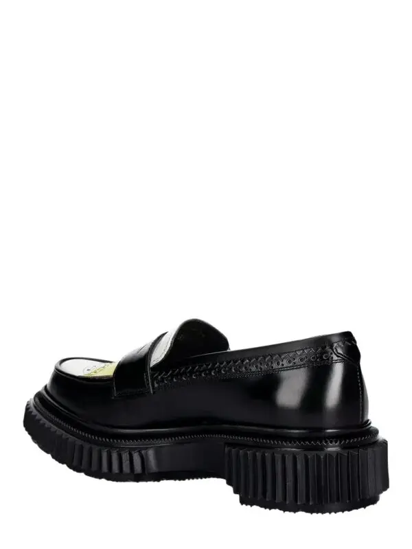 ADIEU PARIS Platform Loafers With Brogue Detailing - Black