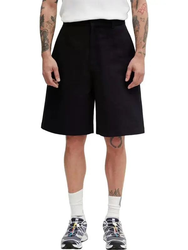 ADER ERROR Logo-patch Wide-leg Shorts - Black