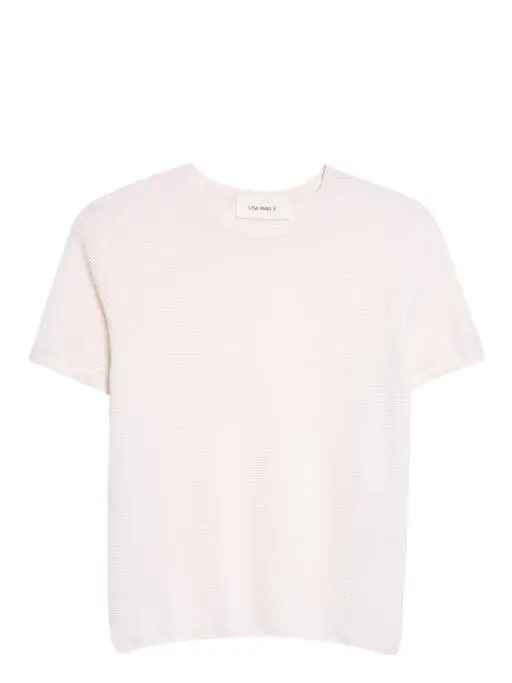 LISA YANG Ira Short Sleeve Cashmere Sweater - Ivory