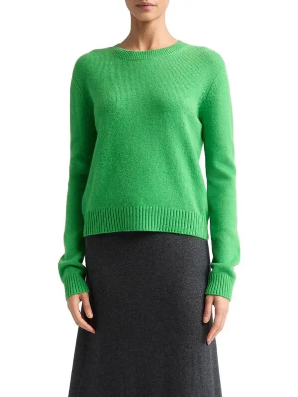 LISA YANG Mable Cashmere Crewneck Sweater - Basilico
