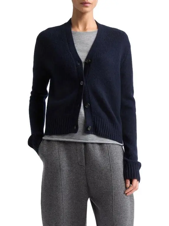 LISA YANG Cashmere & Silk Cardigan - Navy