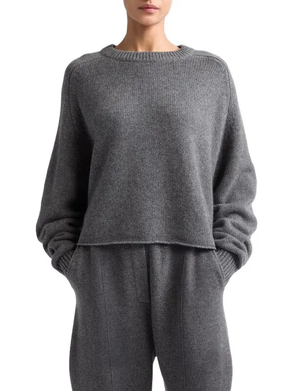 LISA YANG Oversize Raglan Sleeve Cashmere Sweater - Graphite