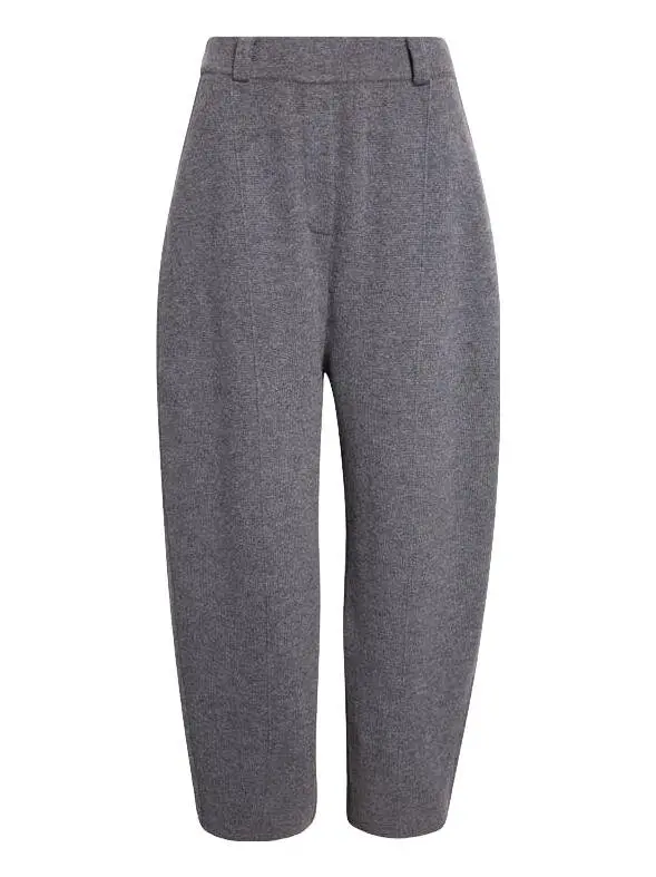 LISA YANG Cashmere Barrel Leg Sweater Pants - Graphite