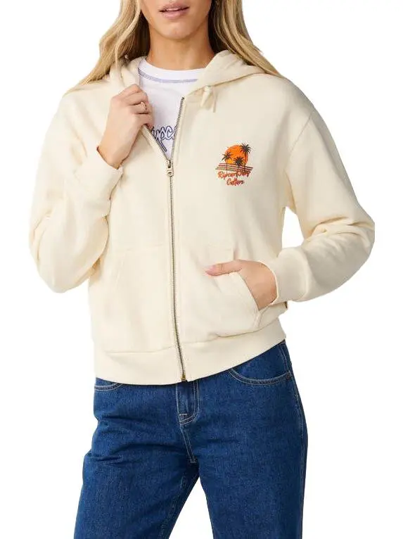 Rip Curl Tropical Graphic Zip Hoodie - Bone