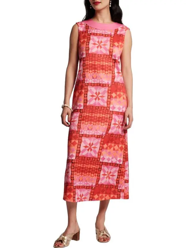 FRANCES VALENTINE Joan Maxi Mosaic Dress - Pink/multi
