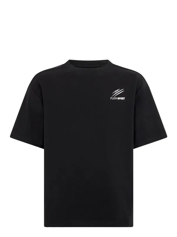 PLEIN SPORT Pique Round Neck T-shirt Icon - Black