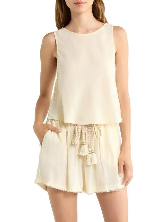 Elan Semisheer Cover-up Tank - Off White