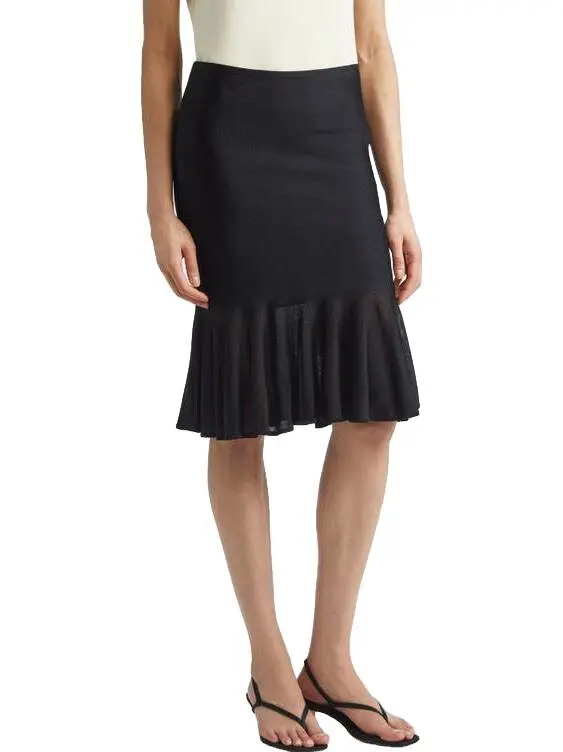 TOTEME Fluted Sweater Skirt - Black