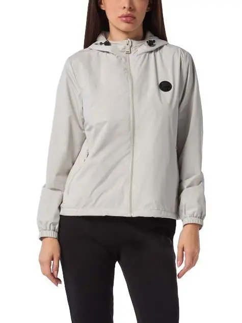 PLEIN SPORT Hooded Lightweight Running Jacket - Lightgrey