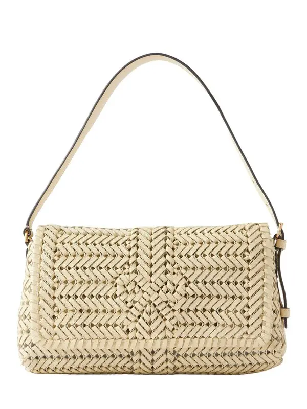 ANYA HINDMARCH The Neeson Woven Leather Shoulder Bag - Neutrals