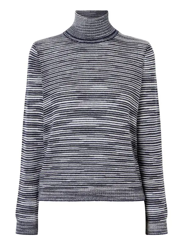 Missoni Striped Cashmere And Wool-blend Turtleneck Sweater - Multi