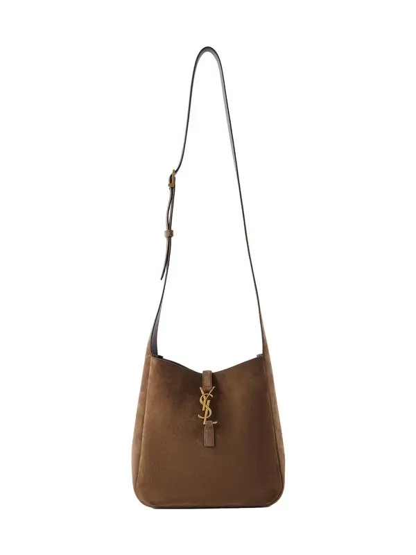 Saint Laurent Le 5 À 7 Suede Shoulder Bag - Green