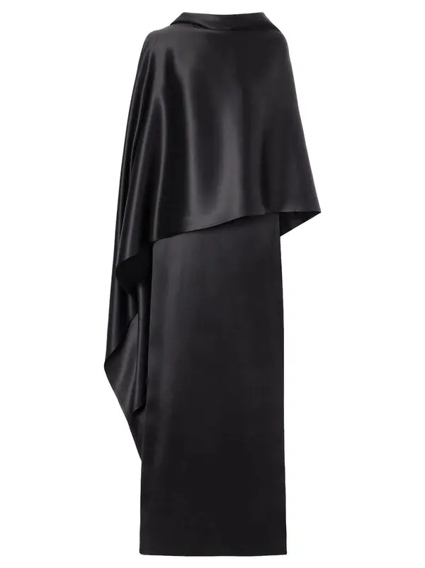 Bottega Veneta Silk Satin Maxi Dress - Black