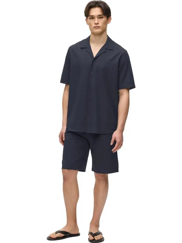 Karl Lagerfeld Monogram Textured Shorts - Navy