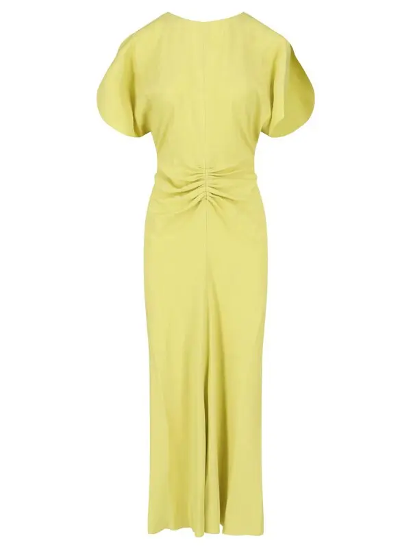 Victoria Beckham Bela Midi Dress - Yellow