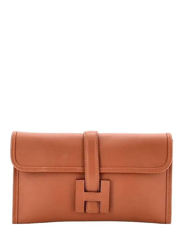 Hermès Jige Duo Clutch Swift - Brown