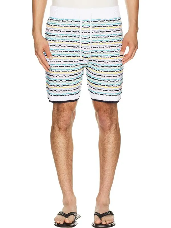 Casablanca Tuck Stitch Shorts - Multi
