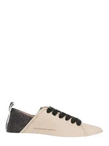 ALEXANDER SMITH Low-top Sneakers With Crystals - Beige