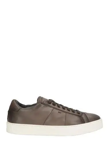 Santoni Leather Low-top Sneakers - Beige