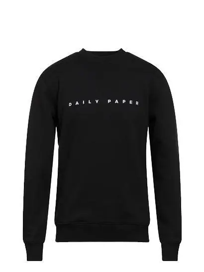 DAILY PAPER Cotton Fleece Sweatshirt With Embroidered Logo - Black