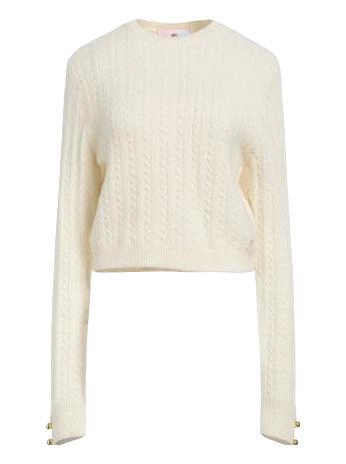 CHIARA FERRAGNI Embellished Wool Blend Sweater - Ivory