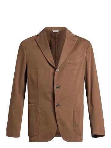 Boglioli Blazer Size Cotton, Elastane - Brown