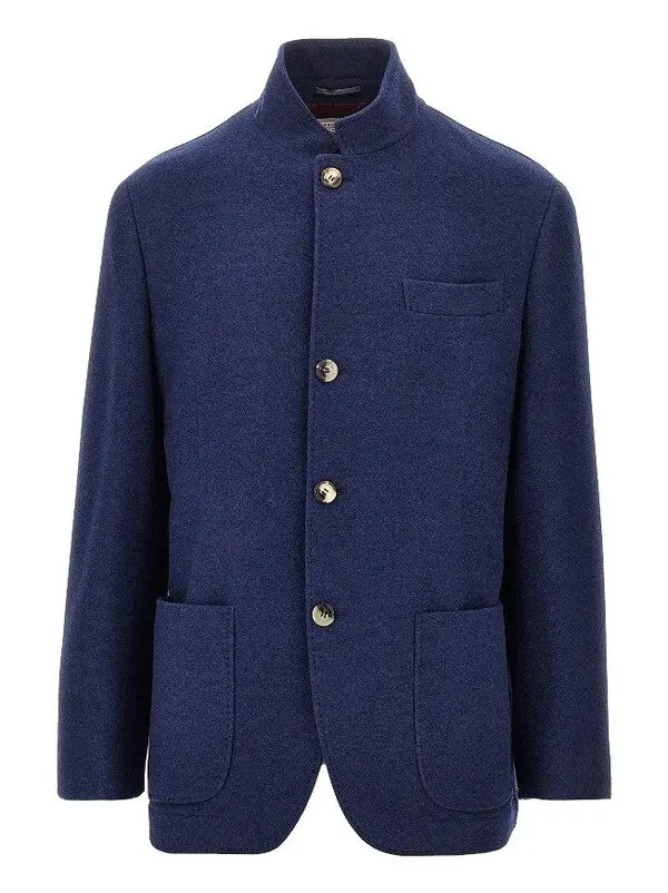 Brunello Cucinelli Cashmere Cloth Jacket - Blue