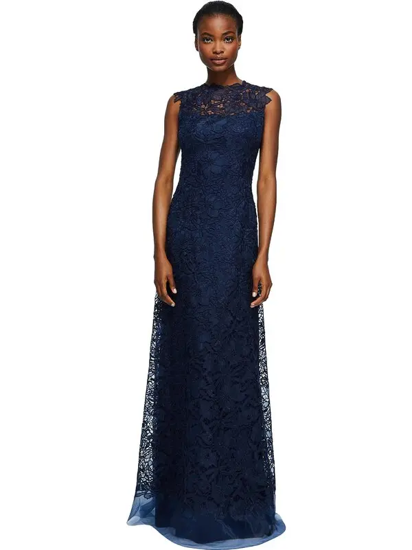 Tadashi Shoji Milien Evening Gown - Navy