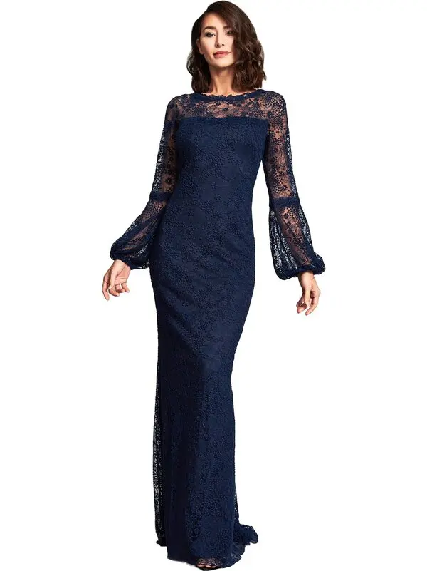 Tadashi Shoji Neriah Lace Gown - Midnight