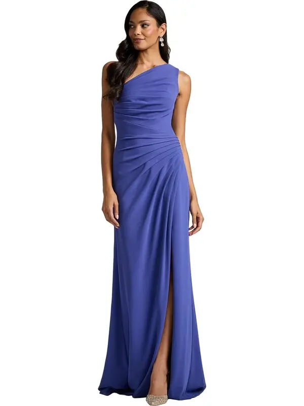 Tadashi Shoji Lohner One-shoulder Draped Gown - Violet