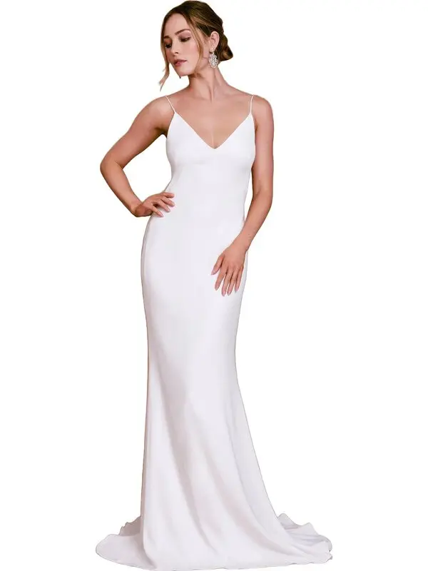 Tadashi Shoji Snow Slip Gown - Ivory