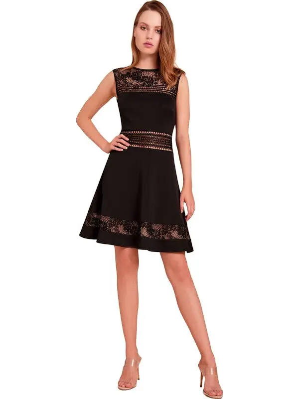 Tadashi Shoji Fit & Flare Dress - Black