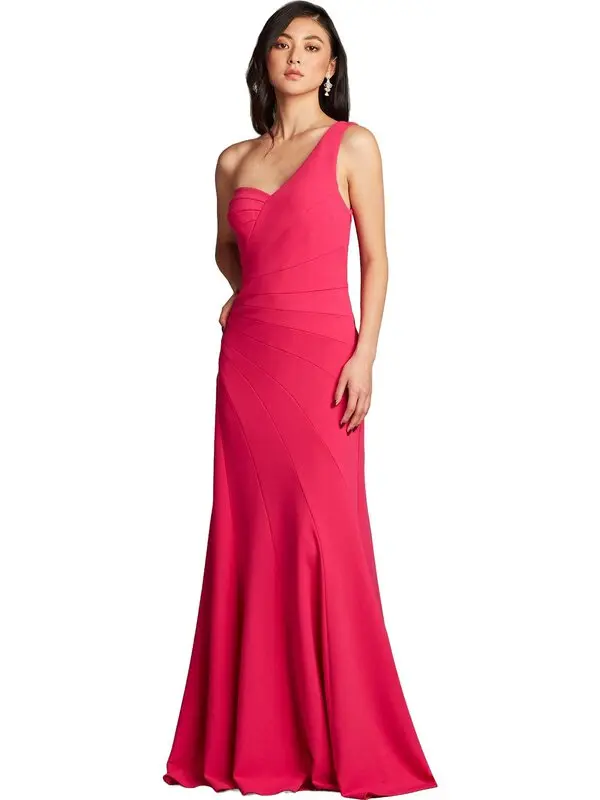 Tadashi Shoji Geraldine One-shoulder Gown - Fuchsia