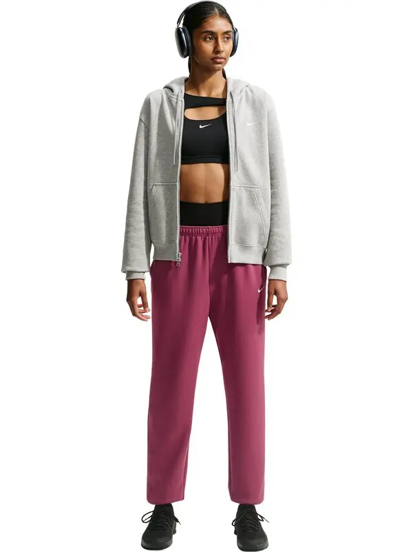 Nike Studio Fleece Dri-fit Mid-rise Pants - Red