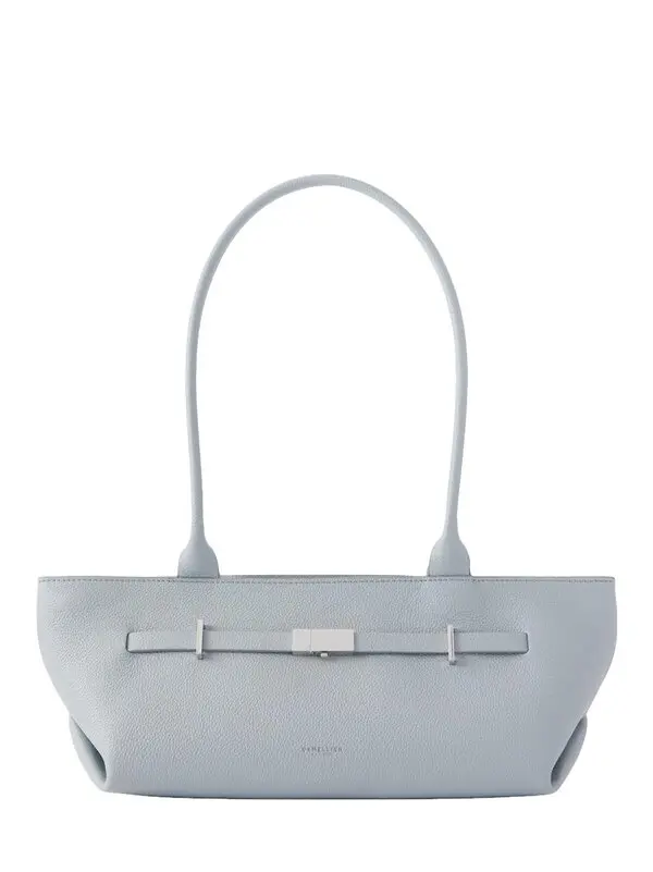 DEMELLIER The New York Small Leather Shoulder Bag - Blue
