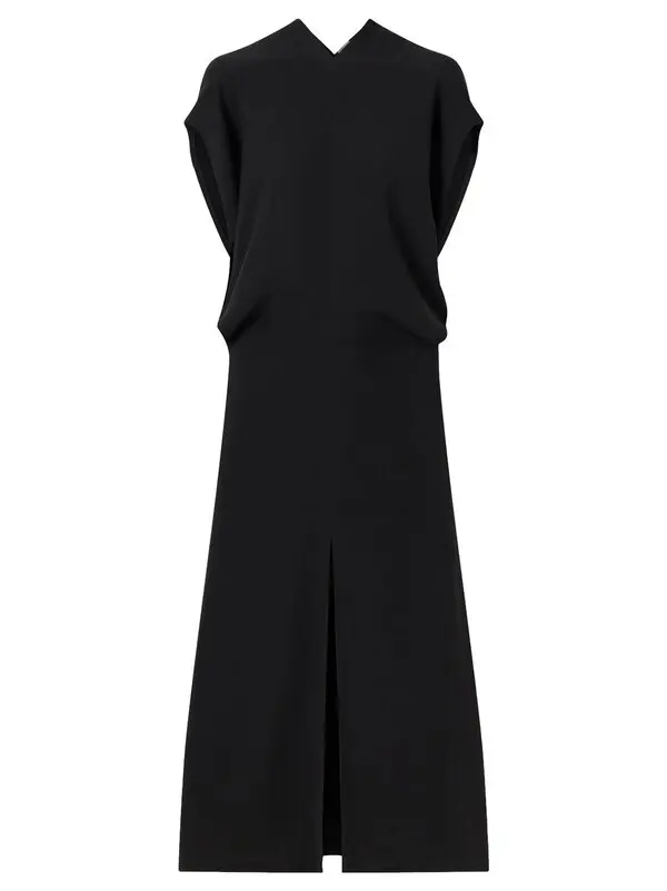 THE ROW Jeyra Silk Midi Dress - Black