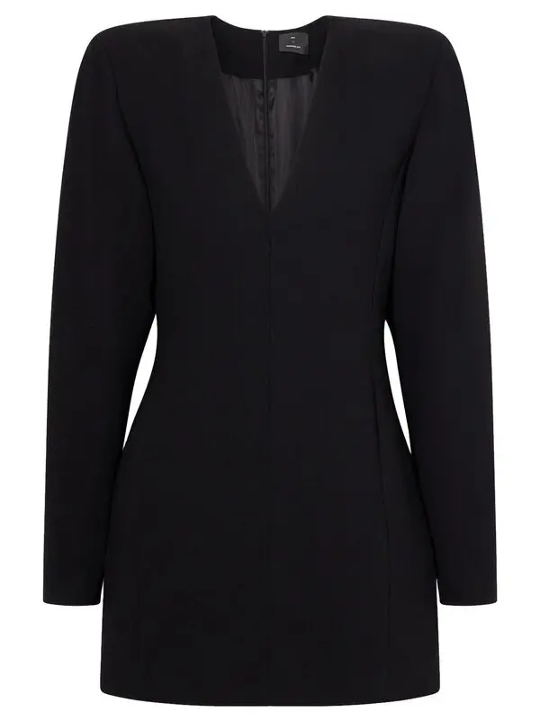 Wardrobe.NYC Wool Blend Mini Dress - Black