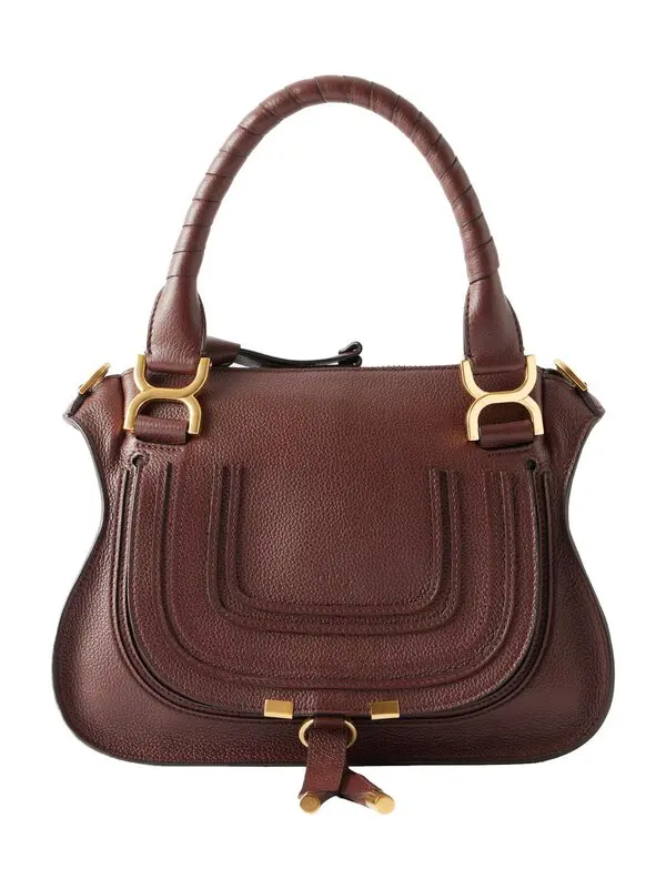 Chloé Marcie Medium Textured Leather Tote - Brown