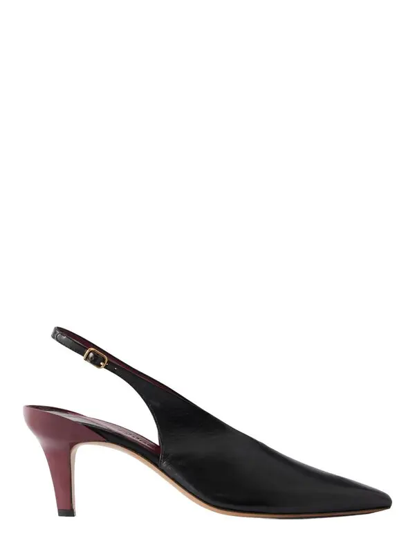 Chloé Suzie Leather Slingback Pumps - Black