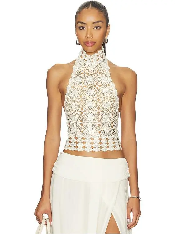 Bec & Bridge Ania Halter Top - Ivory